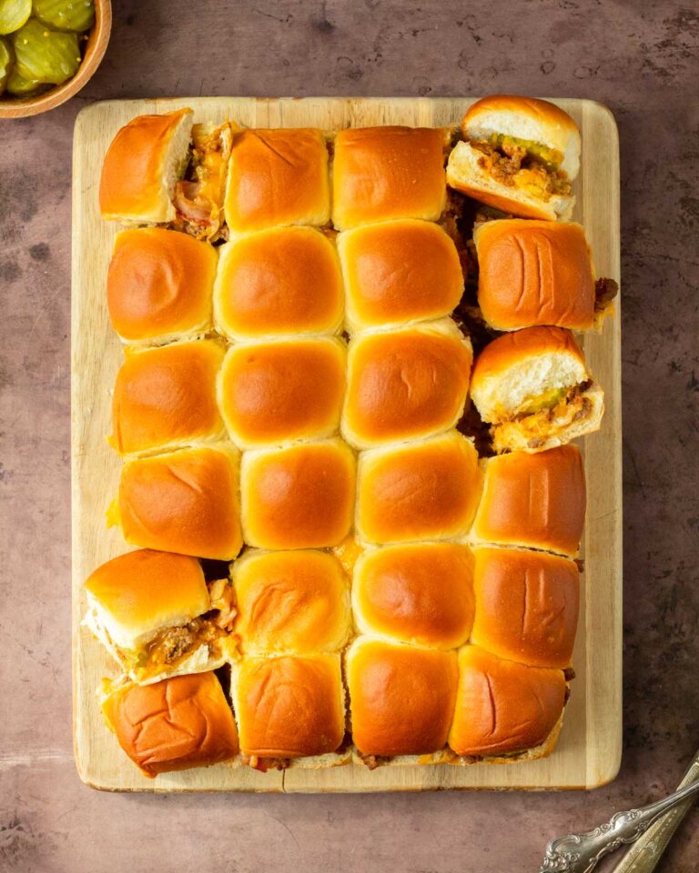 Bacon Cheeseburger Sliders | Little Bitta Kitchen